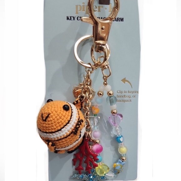 Piper K | Accessories | Nwt Piper K Gold And Orange Fish Nautical ...